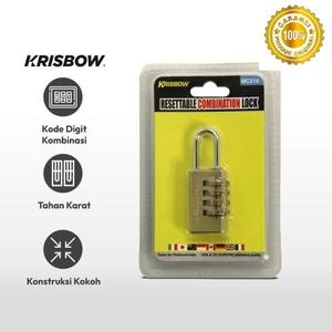 Jual Gembok Besi Kuningan Proteksi Maksimal Sistem 4 Angka Kombinasi ...