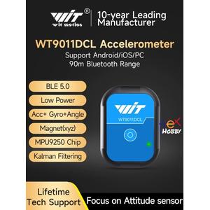 Promo WitMotion Bluetooth 5.0 WT9011DCL Accelerometer Gyroscope Angle Sensor Electronic Compass ...