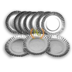 Jual Piring kue Kertas 12cm Bulat / Piring Kue Ulang Tahun / Piring Buah 20pcs piring kue silver ...