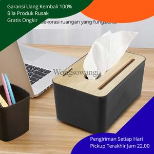 Jual WW Wood Tissue Tisu Box With Smartphone Holder - Kotak Tissue Kayu ...