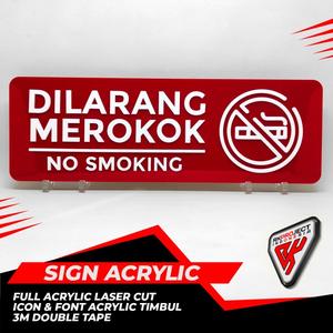 Jual PAPAN INFORMASI SIGN BOARD AKRILIK ACRYLIC DILARANG MEROKOK - Kota ...