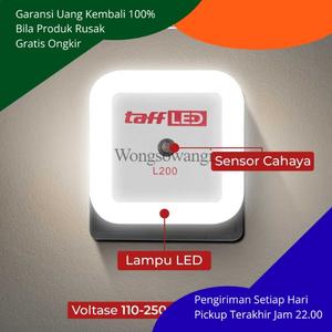 Jual LAMPU TIDUR LED PERSEGI WITH SENSOR CAHAYA DEKORASI RUANGAN ...