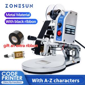 Jual ZONESUN Date Coding Machine Batch Serial Number Printer Manual Expiry Production Date Coder ...