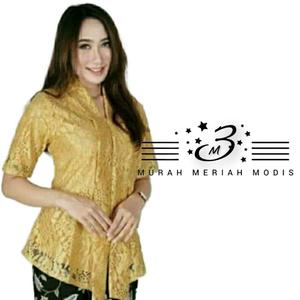 Jual Kebaya Brukat Kutubaru Floy / Setelan Kebaya Floy Brukat / Kebaya Wisuda / Kebaya Modern ...