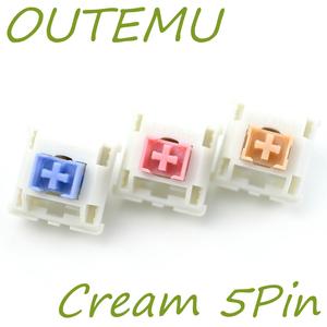 Jual Outemu Switches Silent Cream Yellow Switch Lubed Mechanical ...