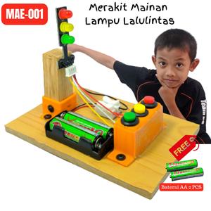 Jual MAE-010 Kit diy mainan anak rakit lampu lalu lintas mainan merakit ...