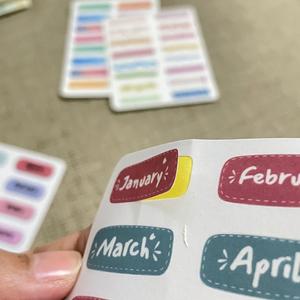 Jual setiker stiker label nama hari dan bulan dompet disiplin keungan ...