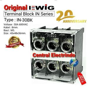 Jual NEW Terminal Block Blok IN-30BK 3Pole 50A Din Rail EWIG. - Kota Tangerang - Central ...