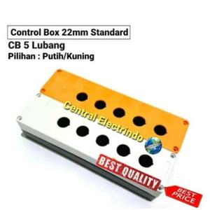 Jual NEW Control Box Push Button 22mm 5 Lubang Putih/Kuning. - Putih ...