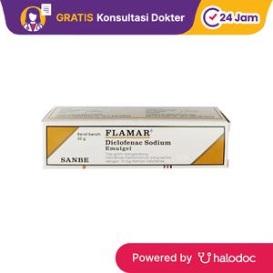 Jual Flamar 10 mg/g Gel 20 g - Obat Pereda Demam & Nyeri - Halodoc ...