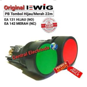 Jual NEW Push Button Tombol EWIG XB7 HIJAU(NO)/MERAH (NC) 22mm. - Hijau ...