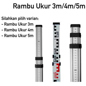 Jual Rambu Ukur 3m 4m 5m dengan Nivo / Bak Ukur / Leveling Staff Topcon ...