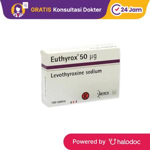 Jual Euthyrox 50 mcg 25 Tablet - Obat Hipertiroidisme - Halodoc - Kota ...