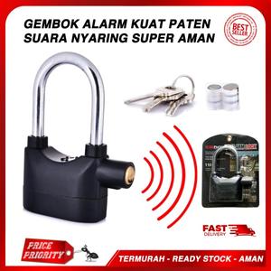 Jual GEMBOK ALARM Motor Sepeda Safety Padlock Aman Besi Kuat Universal ...