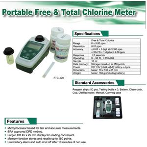 Jual Chlorine Tester - Portable Free & Total Chlorine Meter - Jakarta ...