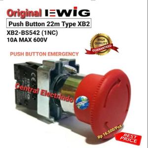 Jual NEW Push Button Emergency Stop EWIG 22mm XB2-BS542 (1NC) . - Kota ...