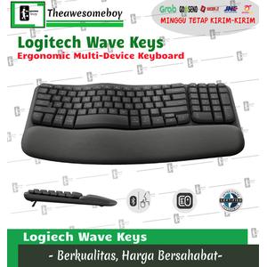 Jual Logitech Wave Keys Wireless Egonomic Keyboard With Palm Rest ...