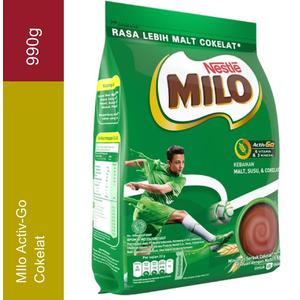 Jual NESTLE MILO Activ-Go Minuman Susu Coklat Pouch 990g Minuman Serbuk ...