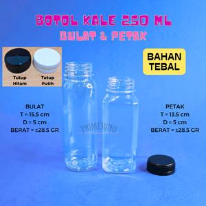 Jual BOTOL KALE 250 ML PETAK & BULAT BAHAN TEBAL / BOTOL ALMOND BOTOL ...