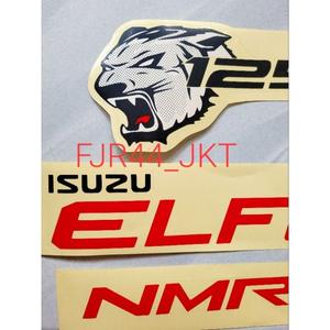 Jual stiker sticker isuzu truk elf new/ stiker macan 125ps isuzu elf ...
