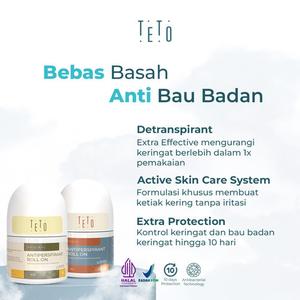 Jual Teto Antiperspirant Deodorant Roll On 30ml Anti Bau Badan ...