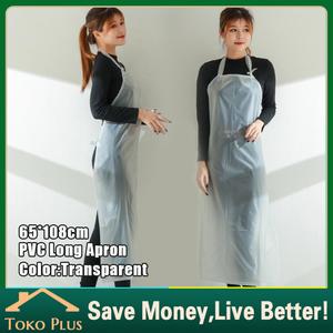 Jual Apron PVC waterproof celemek masak panjang anti air transparan ...