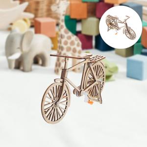 Jual Self-assembly Small Bike Model Wooden Bike Statue Vintage ...