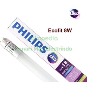 Jual LAMPU TL T8 TUBE LED NEON T8 8W ECOFIT PHILIPS 60CM 8W STATER C ...