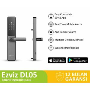 Jual EZVIZ DL05 Smart Fingerprint Lock Multiple Unlock Methods Built-In ...