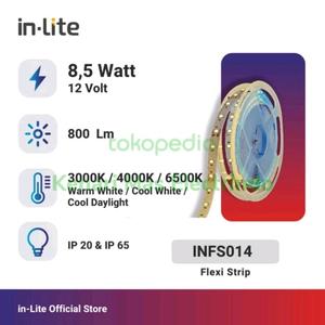 Jual INLITE LAMPU LED STRIP INFS014 60LED 8.5W IP20 INDOOR 12V IN LITE ...