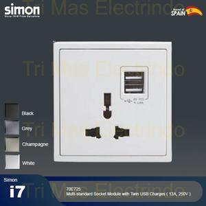 Jual SIMON i7 Multi-standard Socket Module with Twin USB Charges 70E725 ...