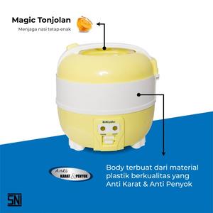 Promo MIYAKO MAGIC COM WARMER 1L MCM 610 RICE COOKER 3IN1 PENANAK NASI ...