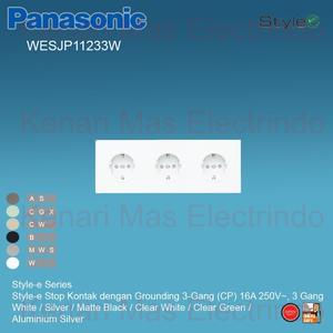 Jual Panasonic Style-e StopKontakGrounding 3-Gang (CP)16A 250V ...