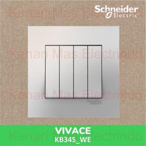 Jual Schneider Electric Vivace Saklar Lampu - 4 Gang 2 Arah - KB34S_1 ...