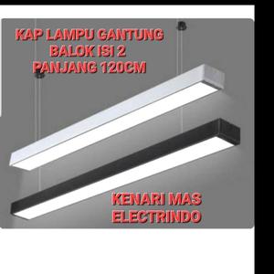 Jual KAP LAMPU GANTUNG BALOK TL T8 ISI 2 HANGING LAMP OFFICE KOSONGAN ...