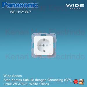 Jual Panasonic Wide Series Stop Kontak dengan Grounding (CP), WEJ1121W ...