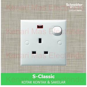 Jual Schneider Stop Kontak AC 16A 1 Gang S-Classic- E15NR_WE - Jakarta ...
