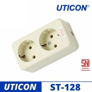 Jual Uticon StopKontak 2 Lubang ST-128 Kotak Kontak Multi Original SNI ...