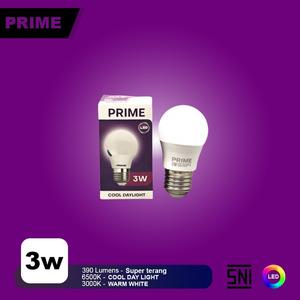 Jual PRIME LAMPU Bohlam LED Bulb 3 Watt Warm White / Cool Day Light ...