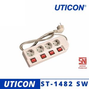 Jual Uticon Stopkontak 4 Lubang ST-1482 SW Kotak Kontak Multi Kombinasi ...