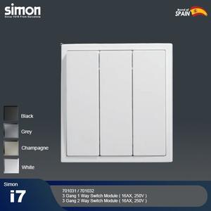 Jual SIMON i7 3 Gang 1 Way Switch Module ( 16AX, 250V ) 701031 / 701032 ...
