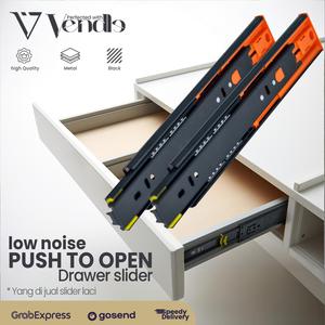 Jual Rel Laci Push To Open - Rail Drawer Slider Kabinet Sliding - Rel ...