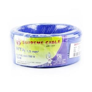 Jual Kabel Listrik Tunggal 1.5mm Supreme NYA Biru (Roll 50M) - Jakarta ...