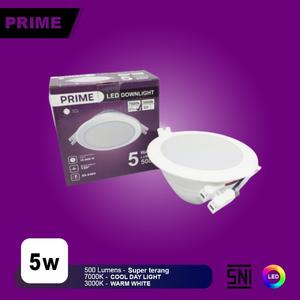Jual PRIME Lampu Downlight LED 5 Watt Cool White / Warm White SNI 3 ...