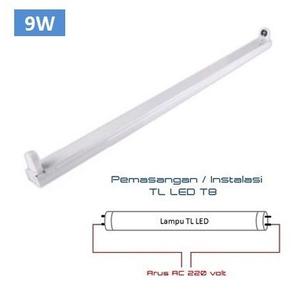 Jual Kap Lampu / Housing / Kap TL LED Tube T8 60 CM 9 W / 9W - Jakarta Pusat - Graha Listrik ...