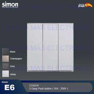 Jual SIMON E6 Push Button 3 Gang Push-button ( 16A - 250V ) 721031F - Grey - Jakarta Pusat ...