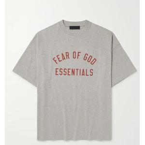 Jual Fear of God Essentials FW24 Logo Print Dark Heather Tee 100% ...