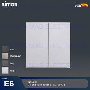 Jual SIMON E6 Push Button 2 Gang Push-button ( 16A - 250V ) 721021F ...
