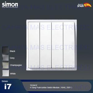 Jual SIMON i7 Push Button 4 Gang Push-button Switch Module 701041F ...