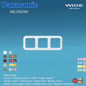 Jual Panasonic Wide Series Frame, 3 Gang 6 Device WEJ7823 - Dark Brown ...